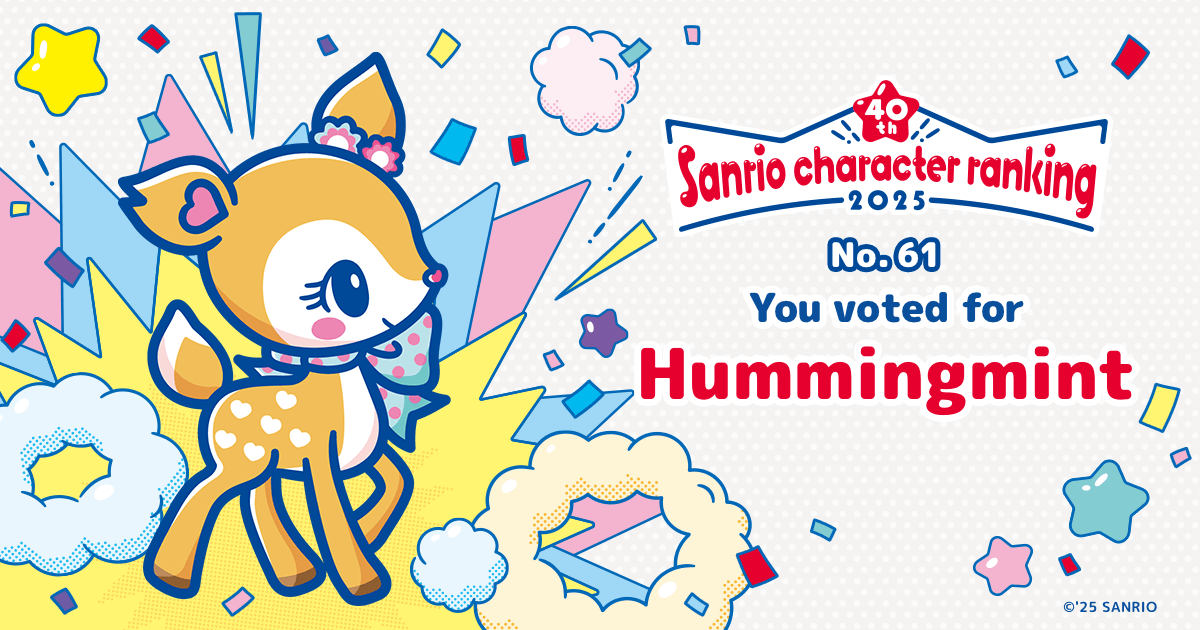 You voted for Hummingmint | 2025 Sanrio character ranking Official Website